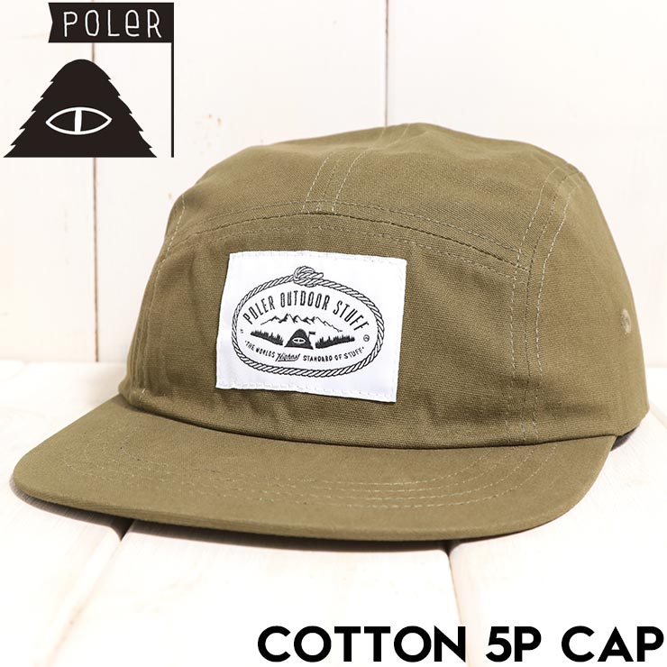 POLeRのストラップキャップ 「 COTTON 5P CAP 」 253MCV0087 コットン5パネルキャップ。 フロントにロゴパッチ。 ストラップでサイズ調整可能。 深すぎず浅すぎないボディ。 サイズ：FREE 高さ　11.5cm カ...