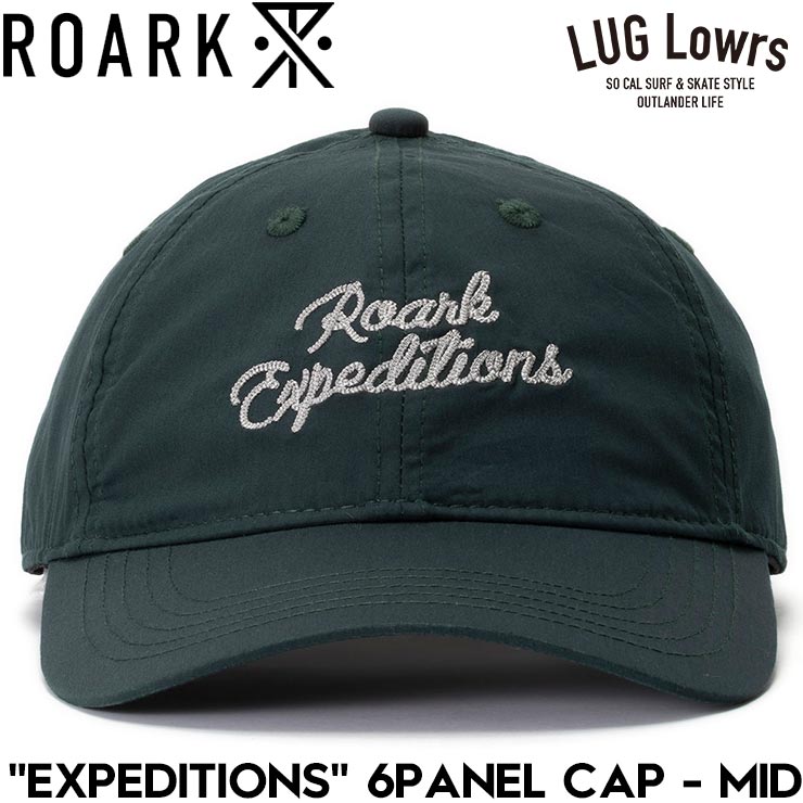 ROARKのストラップキャップ 「 EXPEDITIONS 6PANEL CAP - MID 」 RHJ1201-DAM ROARK EXPEDITIONロゴをサガラ刺繍した6パネルキャップ。 コットンナイロン生地を採用し、洗い加工を施すこ...
