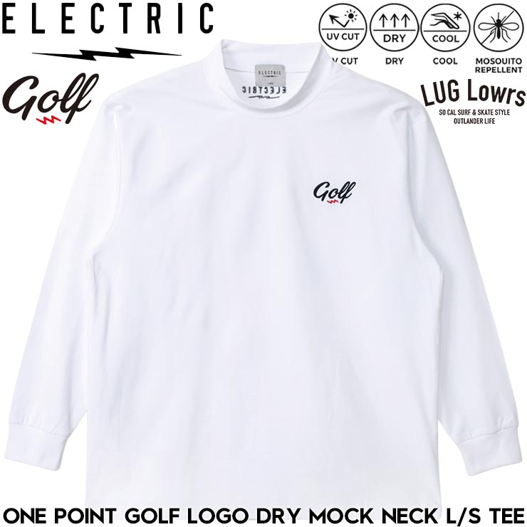 ELECTRICのGOLF LINEから登場した 「 ONE POINT GOLF LOGO DRY MOCK NECK L/S TEE 」 EG26ST12 左胸にGOLF LOGOと背面首元にUNDERVOLT LOGOを刺繍した長袖モ...