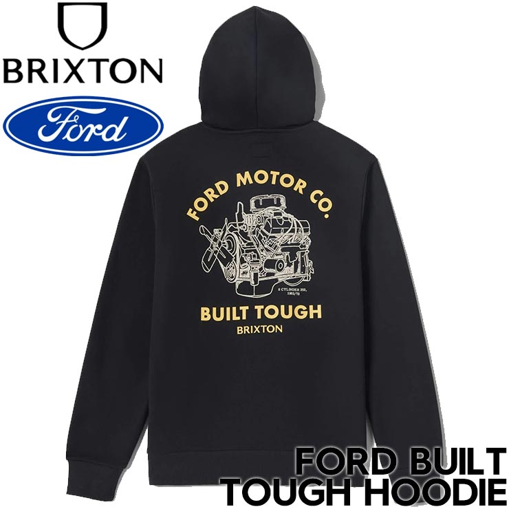 BRIXTONとFORDのコラボパーカー 「 Ford Built Tough Fleece Hoodie 」 22870 アメリカのカーカルチャーを代表するブランド “FORD”とのカプセルコレクション。 裏起毛のプルオーバーフーディとな...
