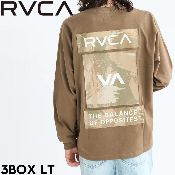 RVCAのロングスリーブTEE 「 3BOX LT 」 BF042052 10/-のベーシックな綿素材（290g/m?）を使用した、ロングスリーブTシャツ。 バックには「ロゴ」「ボックス」「メッセージ」の3ボックスデザインをレイアウトし、 ...