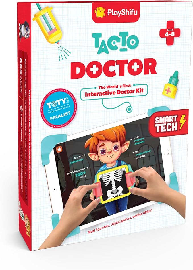 ブランド：PlayShifu 商品の形状：キット 対象年齢：6歳～8歳 特徴：STEM教育、体験型お医者さんごっこ 付属品：4つのフレーム、12種類のフィギュア（聴診器、体温計、薬瓶、X線、バンドエイド、懐中電灯、拡大鏡、はさみ、スプレー、...