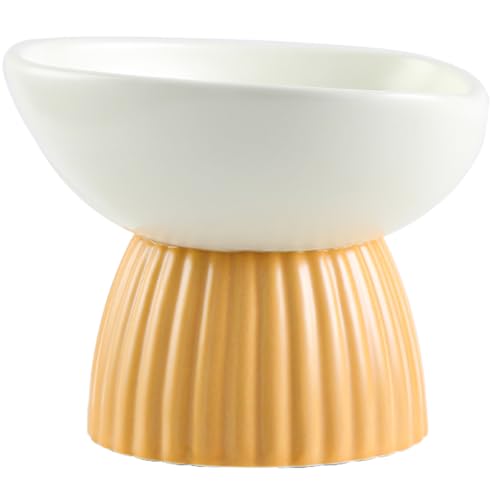 ベージュ さんかく/さんかく/INGY02・Color:ベージュ さんかく・食べやすい猫工学設計によると、適切な高さは猫の頸椎を保護し、嘔吐を減らすことができます・猫ニキビ防止広口のデザインで、碗口が猫のひげと顎に接触することを減らし、猫ニ...