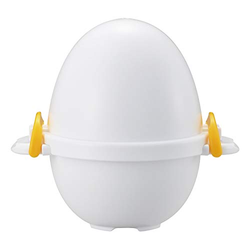 designホワイト/イエロー/たまご1個用/RE-1505・PatternName:1個用・パッケージ個数:1・色:ホワイト/イエロー・サイズ:ワンサイズ・メーカー:曙産業・電子レンジ可:はい・製品サイズ:12.2 x 10.8 x 11...