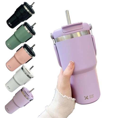 紫/600 ml/-・Size:600 mlColor:紫・?? ?マルチシーンと大容量? 毎日のオフィス、屋外ハイキング、ドライブ旅行など、さまざまなシーンでの飲料水のニーズを満たすために、600ml / 900mlのデュアル仕様を提供し...