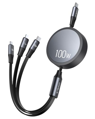 最大100W・5A超高速充電対応CAFELE 第6世代 巻き取りUSB-Cケーブルは、PDテクノロジーにより最大100W・5Aの高速充電を実現。普通の60Wケーブルに比べて58%高速で充電でき、Samsung Galaxy S20をわずか3...