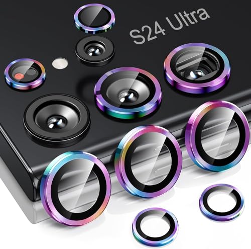 多色/-/-・??埃汚れ防止・?落防止Samsung Galaxy S24 Ultra 5G 用 カメラフィルムは独立型の嵌め込み式の設計と凹面加工により、密着性がより一層向上して埃や汚れも入りにくいです。フィルム全周はアルミ合金製リングと...