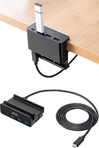 ブラック/クランプ式(クリップ固定)/USB-C/400-HUBC065NBK・Size:クランプ式(クリップ固定)/USB-CColor:ブラック・クリップで机やモニターに取り付けられるUSBハブです。 USB-C 接続仕様です。・内部に...