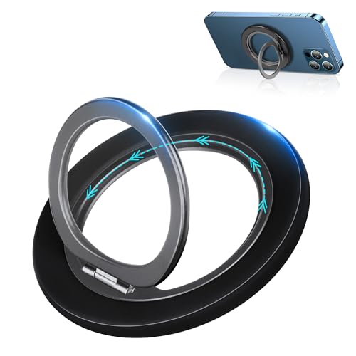 ブラック/-/-・PatternName:ブラック マグセーフ リング・??快適なタッチ感・片手操作直径57MMのリングには、薄型4.2mm、快適で安全なグリップがで、指にぴったりとフィットし、落下防止に役立ちます。また、重量わずか15.4...