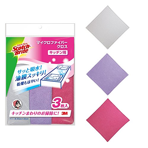 b.マイクロファイバーふきん3枚入3. マイクロファイバー/3枚/KPF-11・Style:b.マイクロファイバーふきん3枚入・パッケージ個数:1・材質:ポリエステル/ナイロン・キッチン用・マイクロファイバーの角が汚れをしっかり拭きとり、水...