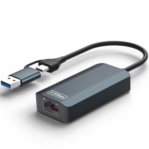 グレー/-/-・Color:グレー・2.5Gbps対応の高速通信 : Type-C LAN 有線LANアダプターは最大2500Mbpsのまでの高速回線速度を提供します。Wi-Fi接続よりもっと安全及び信頼性の高い接続を提供し、超高速ネットワ...