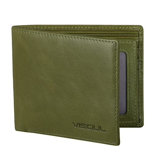 レトロ緑/-/VSW0086651・Color:緑・パッケージ個数:1・本革レザーイタリアから輸入した手触りの良い高な高級牛革を使用した、一流の革職人が作った本革レザー二つ折り財布です。高級感ある仕上がりとなっています。メンズでもレディース...