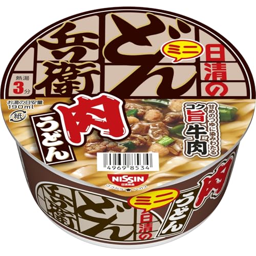 (1)肉うどんミニ-/40グラム (x 12)/-・パッケージ個数:12・原材料:油揚げめん(小麦粉、植物油脂、食塩、植物性たん白、大豆食物繊維)、スープ(糖類、食塩、醤油、香味調味料、魚介エキス、香味油、たん白加水分解物、かつおパウダー、...