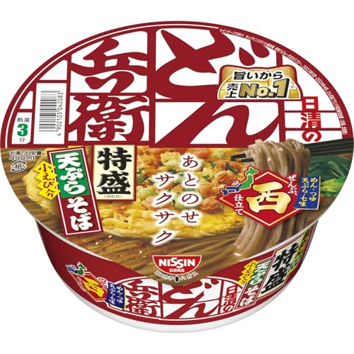 2)[西]特盛天ぷらそば-/142グラム (x 12)/-・パッケージ個数:12・商品サイズ(高さ×奥行×幅):168mm×340mm×510mm商品紹介 どん兵衛の特盛サイズ! 西日本向けの「どん兵衛 天ぷらそば」は、香り華やかな“彩り七...