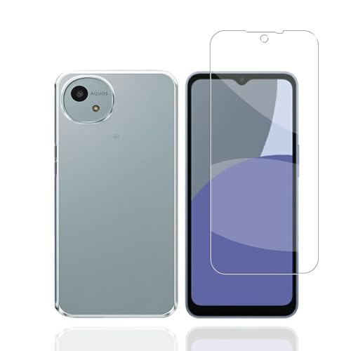 1/wish5 1+1 XZG/-・Size:wish5 1+1 XZG・対応機種For AQUOS Wish 5 SH-52F / SH-M32 用のフィルム1枚ガラスフィルム+1個TPU シリコン ケース・硬度9H＆高透過率硬度9Hのガ...