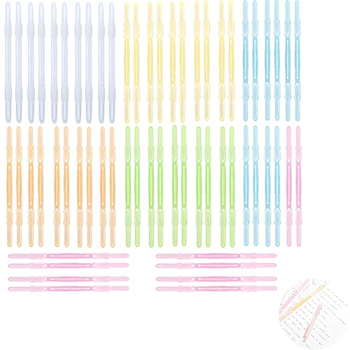 -/-/ZHSHXNGY-ZK017・1.商品詳細：ペーパーファスナー 30片、色：ピンク、ブルー、オレンジ、ライトグリーン、ライトイエロー、半透明、各色5枚、サイズ：長さ20.5cm、2穴間隔：8cm・2.高素材本製品はPP素材を採用して...