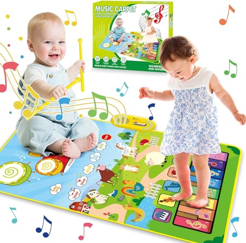 3in1-/-/NO.LT5926-3・Style:3in1・3in1ピアノ&ドラムセットおもちゃ：このピアノマットは、ピアノ側に6種類の楽器（ピアノ、バイオリン、エレクトリック・ビブラフォン、トランペット、アコーディオン、ギター）を備えて...