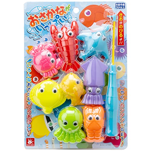 じしゃくを使った、簡単にさかなつりが楽しめるおもちゃ・容器に水を張って、浮かばせて釣りを楽しむこともできる・セット内容：生き物×8匹、釣りざお×1本・対象年齢：3歳以上商品紹介 ●じしゃくを使った、簡単にさかなつりが楽しめるおもちゃ ●容器...