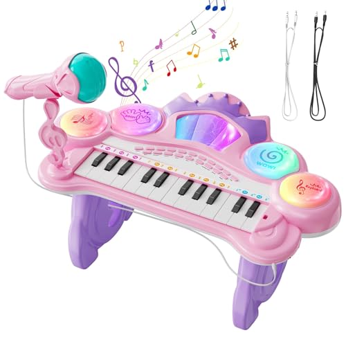 3-in-1多機能音楽玩具8種類の楽器効果音、4種類の伴奏音、4種類の打楽器音を搭載。録音・ライトアップ機能付き、USB充電式。ピアノ遊びを通して指先の運動能力と音楽感覚を育みます。・音量調整機能小さなお子様でも安心して演奏でき、夜間や集合...
