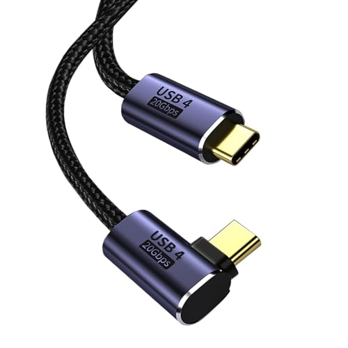 -/1M/-・Size:1M・20Gbps高速データ転送 & L字設計USB4（Thunderbolt 3互換）に対応し、最大20Gbpsの超高速転送を実現。L字コネクタにより、ノートPCの狭い側面や背面に外付けSSDを接続する際も、ケーブ...