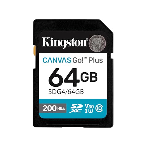 ブラック&ホワイト/64GB/SDG4/64GB・Size:64GB・パッケージ個数:1・Kingston Canvas Go! Plus SD カードは、DSLR やミラーレスカメラに最適な高速 SD カードです。・容量：64GB・カード...