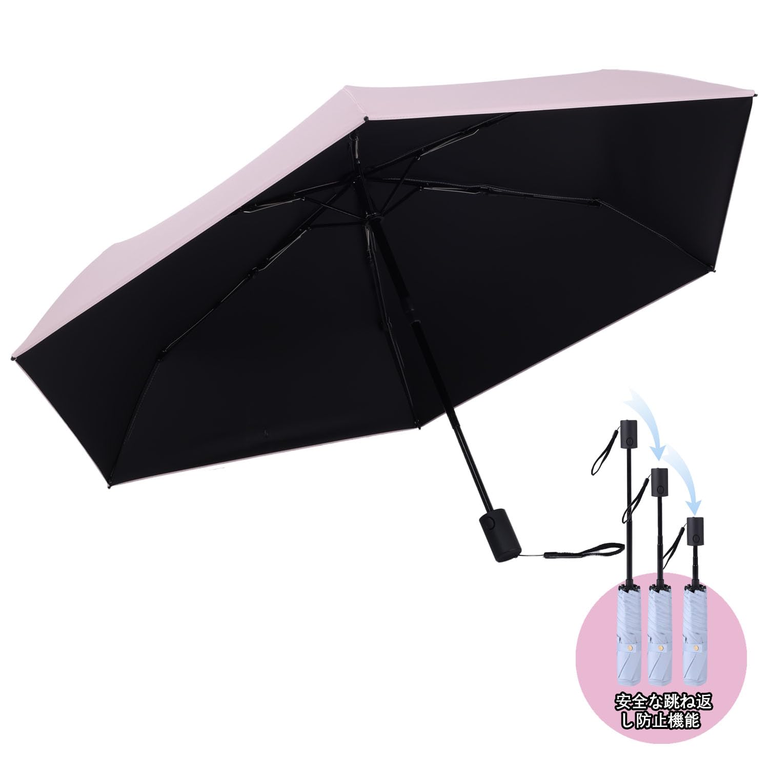 ・pink ・・Color:pink・軽量 携帯便利折りたたみ日傘フラットなデザインで、バッグに簡単に入れることができます。折りたたんだ厚さはわずか4cm、長さは23cm、重さは約206gです。 超コンパクトボディ 使用 携帯に便利!全天候...