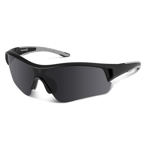 モダンマットブラック/グレー/-/-・Color:マットブラック/グレー・高TAC材料: すべてのレンズは高破砕防止TAC材料で作られており、十分に耐久性があり、長期的に着用することができます。BEACOOLスポーツ サングラスは耐衝撃性、...