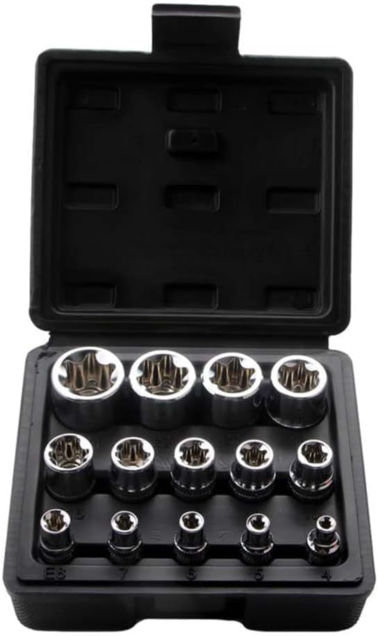 ブラック/-/JGG1100-001・Color:ブラック・14点セット内容差込角6.3mm(1/4)：E4、E5、E6、E7、E8 差込角10mm(3/8)：E10、E11、E12、E14、E16 差込角12.5mm(1/2)：E18、E...