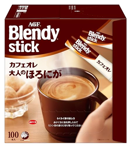 大容量シリーズ-/100本×1箱/-・Size:100本×1箱・パッケージ個数:1・メーカー名:AGF・ブランド名:ブレンディ スティック・商品タイプ:スティックコーヒー(ミルク入り)・原産国:日本・原材料:クリーミングパウダー(乳成分を含...