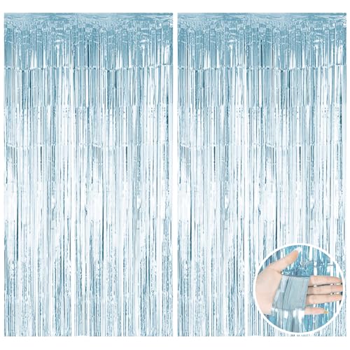 アールデコライトブルー/100cm*200cm/-・Color:ライトブルー・サイズ幅*100cm、高さ*200cm。・特徴ホイルカーテンは光線を反射しやすく、楽しい雰囲気と華やかな空間を演出できます。・使いやすさフリンジカーテンには強力な...