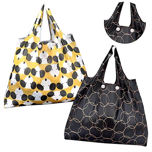 おしゃれ黄色犬+サークルブラック/XL/-・Color:黄色犬+サークルブラック・パッケージ個数:2・?2個入り＆大容量＆耐荷重★2個入り ★耐加重20kg、折り畳み11cm×14.5cm、広げると50×67cm（持ち手部分 約27cm）と...