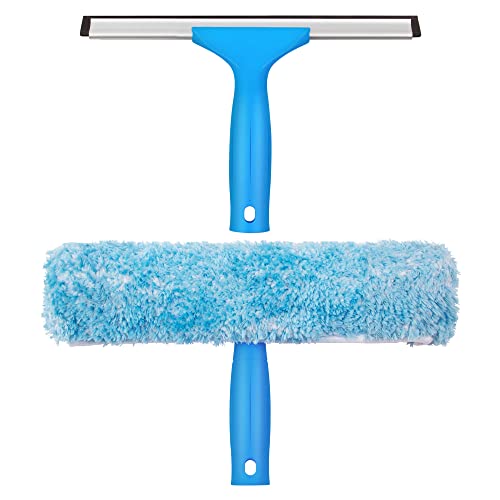 伸縮ブルー/25cm/SJ21517・Size:25cm・パッケージ個数:1・25cmスキージー&マイクロファイバーウィンドウウォッシャー・なめらかな表面なら、どこでも掃除できるスキージー・耐久性のある天然ゴムブレード付きのアルミクリップ・...