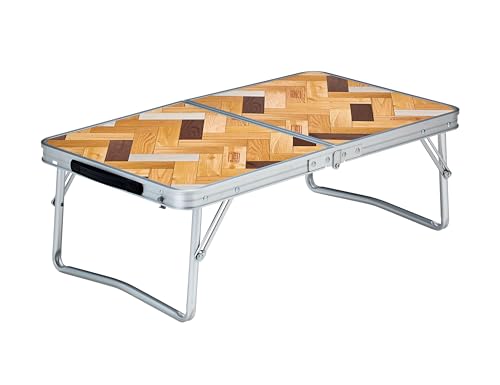 ミッドセンチュリー茶系、シルバー/約53×40×23(h)cm/2205812・PatternName:ナチュラルミニテーブル 幅70cm・パッケージ個数:1・材質:フレーム/アルミニウム 天板/メラミン加工合板・使用サイズ:約70×40×...