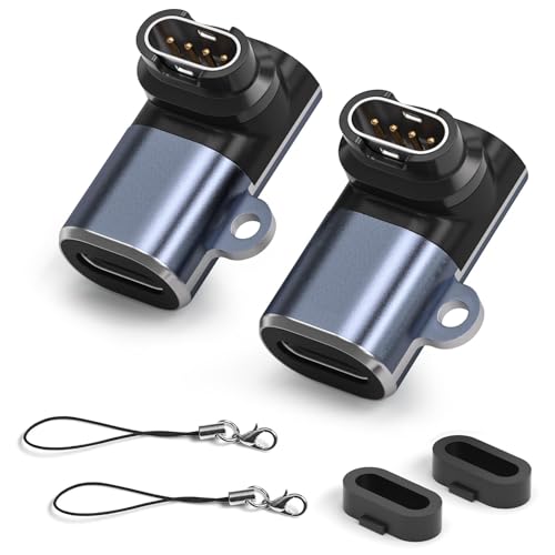 90度/90°/Right angle-GM・USB C - Gar-min充電アダプタ - 既存のUSB-Cケーブルを Watch充電ケーブルに変換するように設計されており、あらゆるUSB-Cケーブルと電源に対応しているため、いつでもどこ...