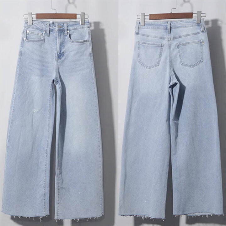 店 長オススメ商品はこちら 商品説明 コメント ☆ゆったりとしたラフ感と大人のカジュアル感ハイウエストのデニムワイドパンツ ☆裾の切りっぱなしのようなデザインもポイント！ ☆夏に向けてシンプルなトップスと相性が良いアイテム。 素材 コットン...