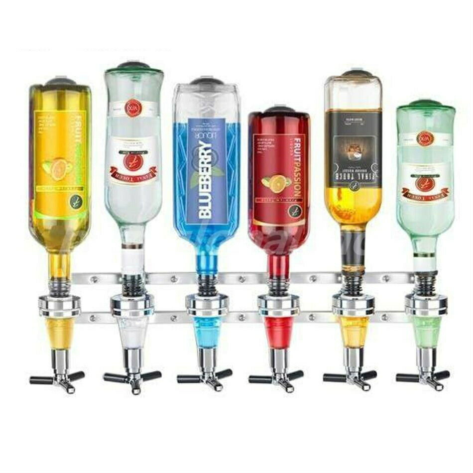 【商品名】 ワンショットメジャー ラック 壁掛け式 6連ボトルタイプ ボトルディスペンサー 計量 BAR 居酒屋 お店 ウイスキー お酒 一定量のドリンクが注げるワンショットメジャーの固定用ラック！ 壁などに取り付けてご使用いただけます。別...