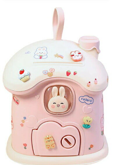 商品仕様 【オリジナリティ】：お家貯金箱は新登場です。配色とデザインは超かわいいです。かわいいシールも付いていて、お好きな模様にDIY可能で、面白いです。 【セット内容】：無地のボックス+シール+3Dシール+鍵*2 【素材・重量・サイズ/c...