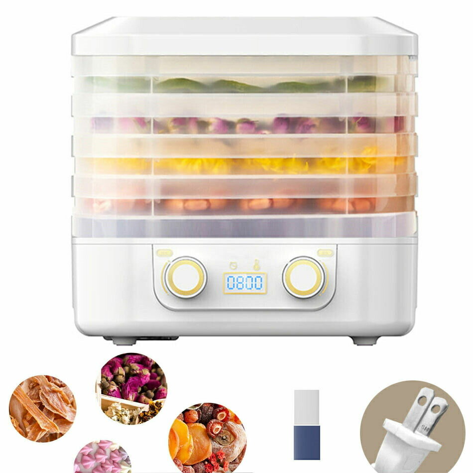 このフードドライヤーは、家庭で手軽にドライフルーツやドライフードを作ることができる便利な食品乾燥機です。温度調節機能を備えており、野菜や果物を無添加で乾燥させることが可能です。電気食品脱水機として、ペットのおやつや干し芋なども簡単に作れます...