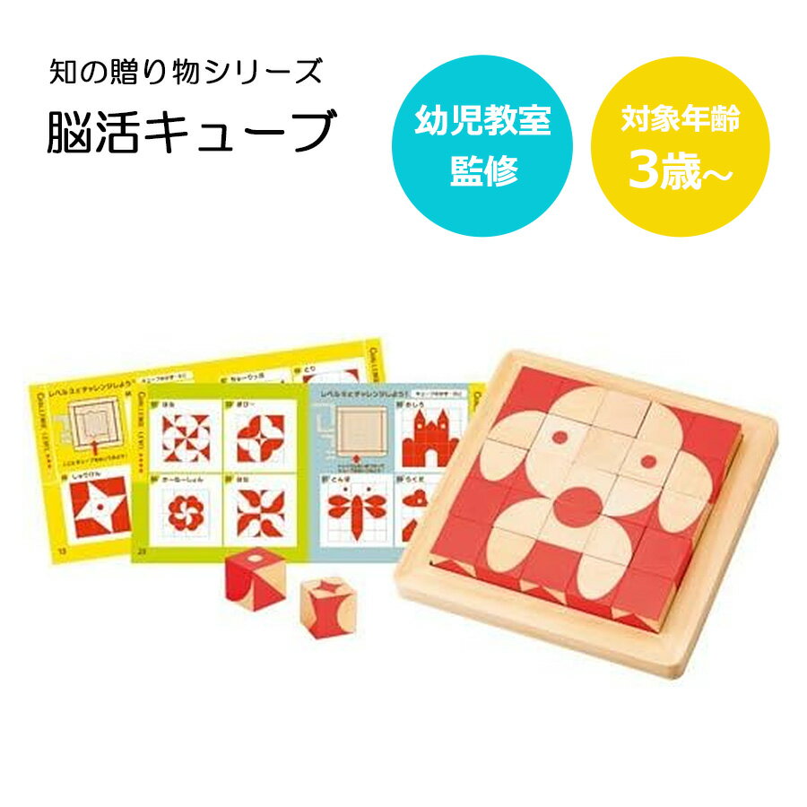 商品情報素材木材サイズ19.3×19.3×1.8cm内容キューブ×25、枠板×5、トレー・テキストブック×各1能活キューブ 知育玩具 おもちゃ 木のおもちゃ パズル 3才 男の子 女の子 エド・インター プレゼント ギフト 誕生日 3歳から...