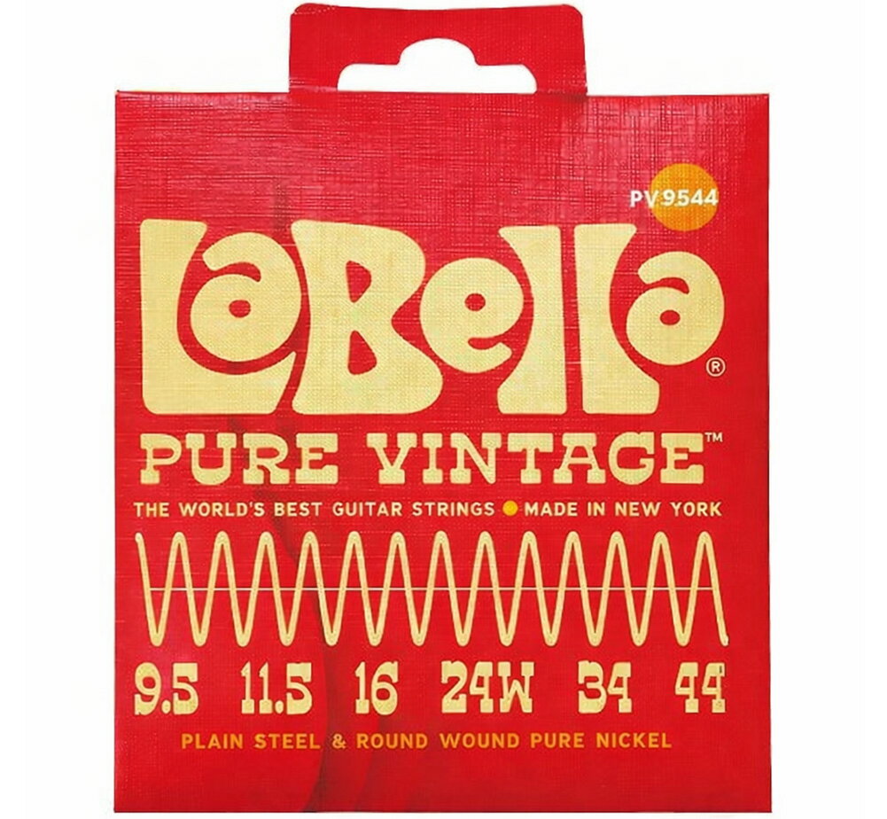 La Bella / PV9544 Pure Vintage&trade; Electric Guitar Strings 9.5-44 現代において最も象徴的なギターの多くは1950年代後半から1960年代初頭にかけて設計・製造されました...