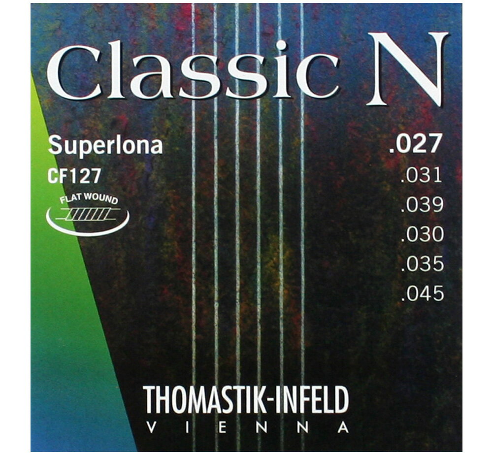 THOMASTIK-INFELD / CLASSIC N Superlona CF127 Thomastik-Infeldが誇るクラシックギター用ナイロン弦の定番モデル「Classic N」 透明感のある澄んだ音色と、自然でバランスの取れた...