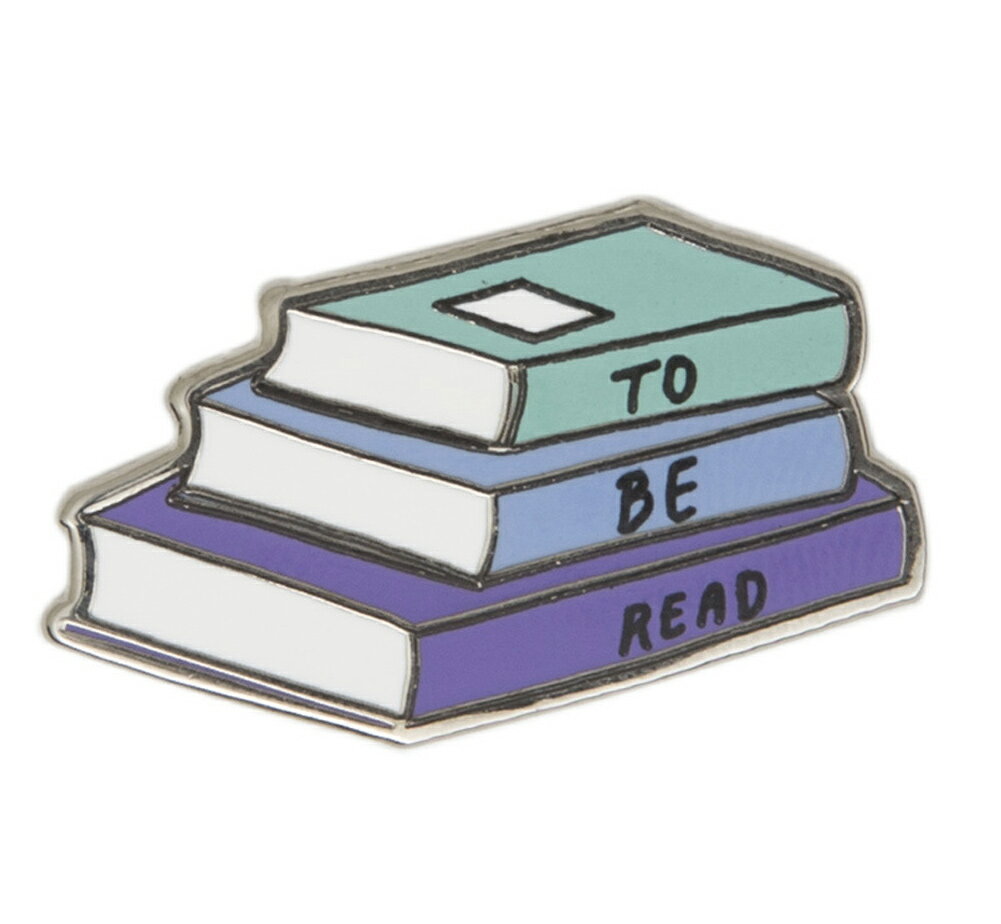 アウト・オブ・プリント Tackle your TBR book pile with this enamel pin. ・Brass with white nickel finish - 真鍮ニッケルメッキ仕上げ ・Weight : 0.1...