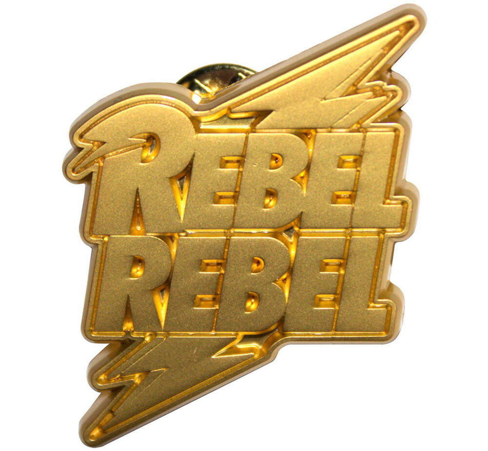 DAVID BOWIE / REBEL REBEL PIN BADGE ・材質 : Zinc Alloy (亜鉛合金) ・バッジサイズ : 約30mm x 40mm ・Butterfly Clutch ・Official Licensed