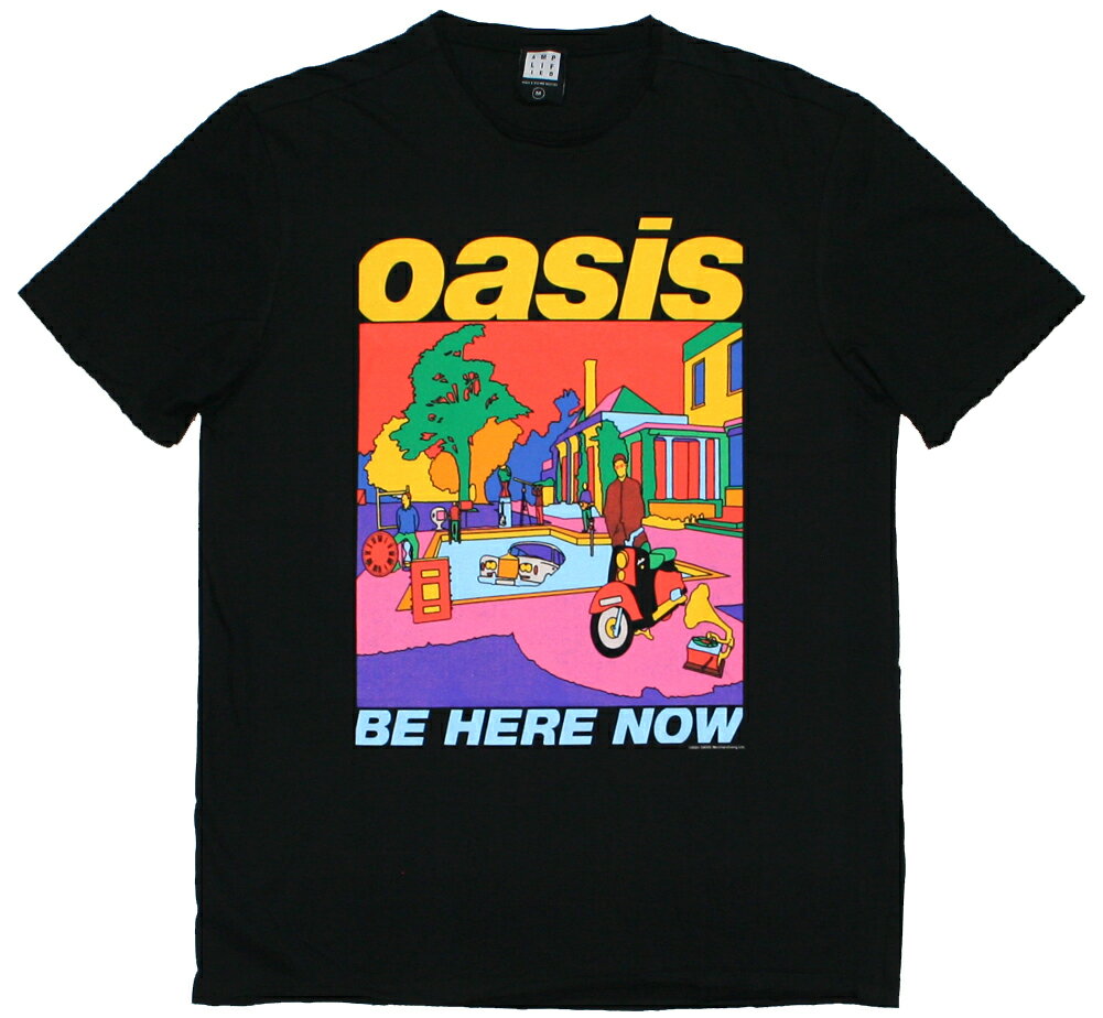 OASIS / BE HERE NOW (1997) 3作目のスタジオアルバム「Be Here Now」カヴァーデザインがポップアート調にアレンジされたデザインです。 ・100% Cotton ・Black ・Soft Carbon Bru...