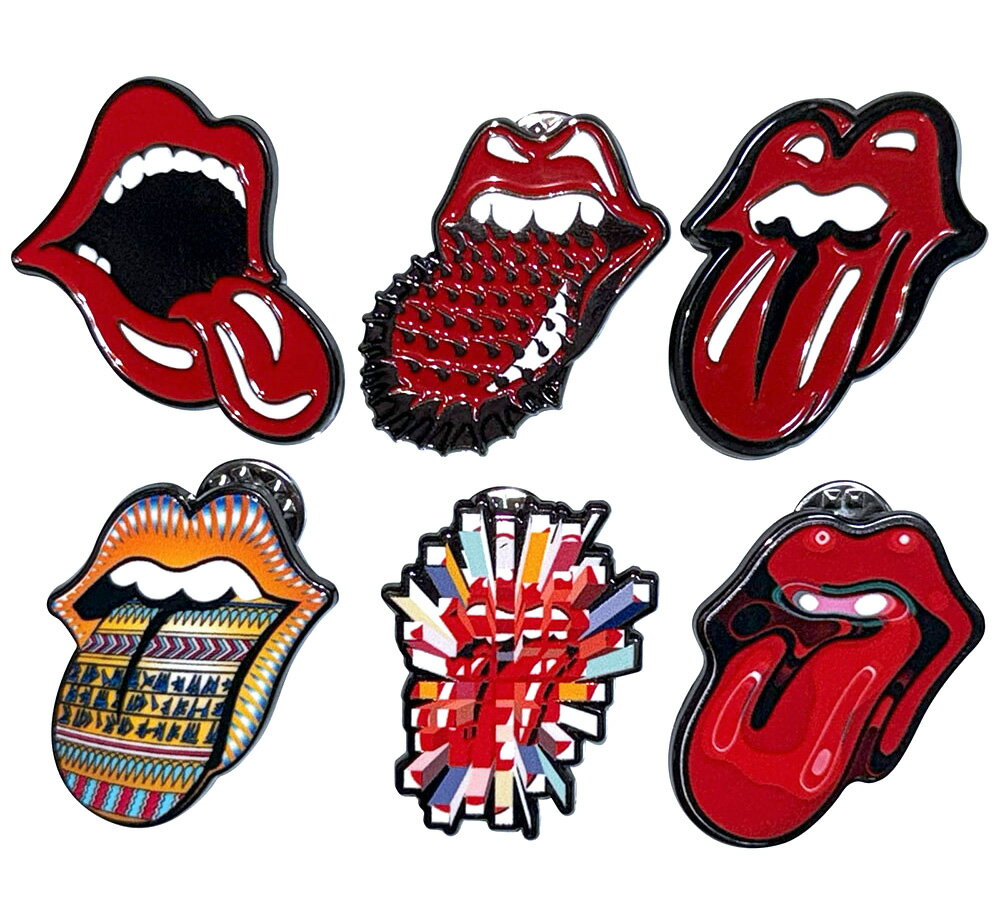 THE ROLLING STONES / TONGUES EVOLUTION PIN BADGE SET 専用ケースに収められたTongue and Lips ロゴの歴代バリエーションを集めたピンバッジセット。ケースはマグネット式のフラップ...