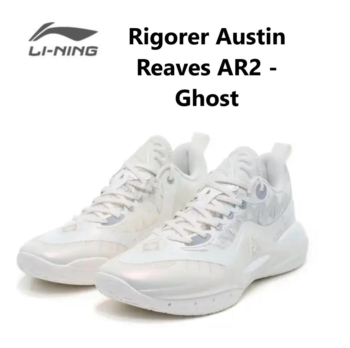 【LI-Ning】 NBA選手オースティン・リーブスにちなんで名付けられたRigorer Austin Reaves AR2 - Ghostは、オフホワイトを基調としたカラーリングが特徴です。アッパーにはパール調の質感を持つ熱可塑性フィルム...