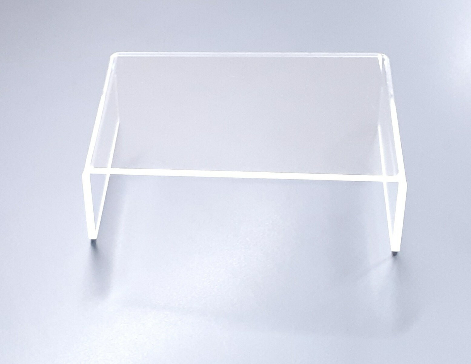 アクリル透明 3mm W150×H50×D100 コの字型 スタンド　業務用・アクリル・透明・クリア・ディスプレイ・テーブル・陳列台・撮影台・展示品置き・商品撮影用テーブル・撮影テーブル・撮影小道具・コレクション・商品展示・シンプル・什器 ...