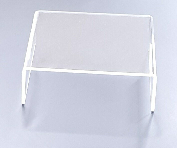 アクリル透明 3mm W150×H50×D150 コの字型 スタンド　業務用・アクリル・透明・クリア・ディスプレイ・テーブル・陳列台・撮影台・展示品置き・商品撮影用テーブル・撮影テーブル・撮影小道具・コレクション・商品展示・シンプル・什器 ...