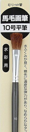 水彩用馬毛画筆　グレー軸 表面は馬毛100%ですが、馬毛だけでは腰がないため、 芯に豚毛などが含まれております。 穂先の長さ2.0cm　根元の幅約1.0cm 全長約24.1cm メール便についてご確認ください〈こちら〉　