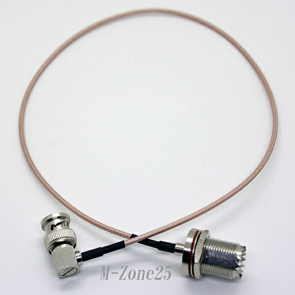 コメット　ハイスペック変換ケーブル　BNC-LP(L型)⇔M-J　HM-05L　 無線機や受信機のBNC型コネクターをM型コネクターに変換するケーブル ≪特徴≫ ・BNC型プラグは根元部分のケーブルに負荷がかからないL型タイプを採用 ・BN...